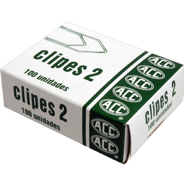 Clips Galvanizado ACC N° 2 Caja C/ 100 Unid. - Papeleria Cassol en Paraguay